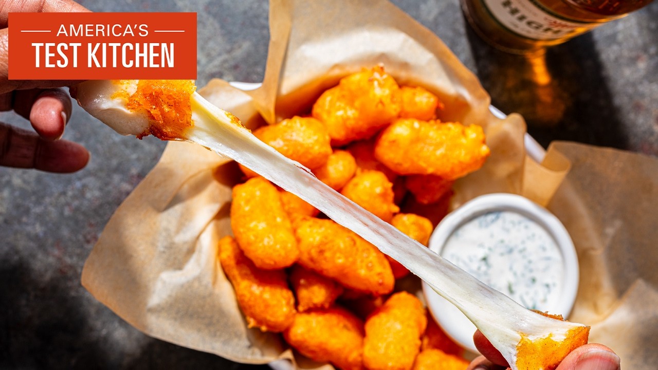 Make fried cheese curds that are perfectly crispy