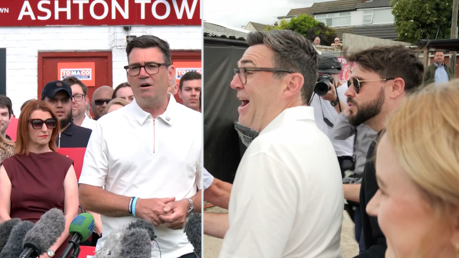 Andy Burnham avoids Beth Rigby’s questions following victory speech