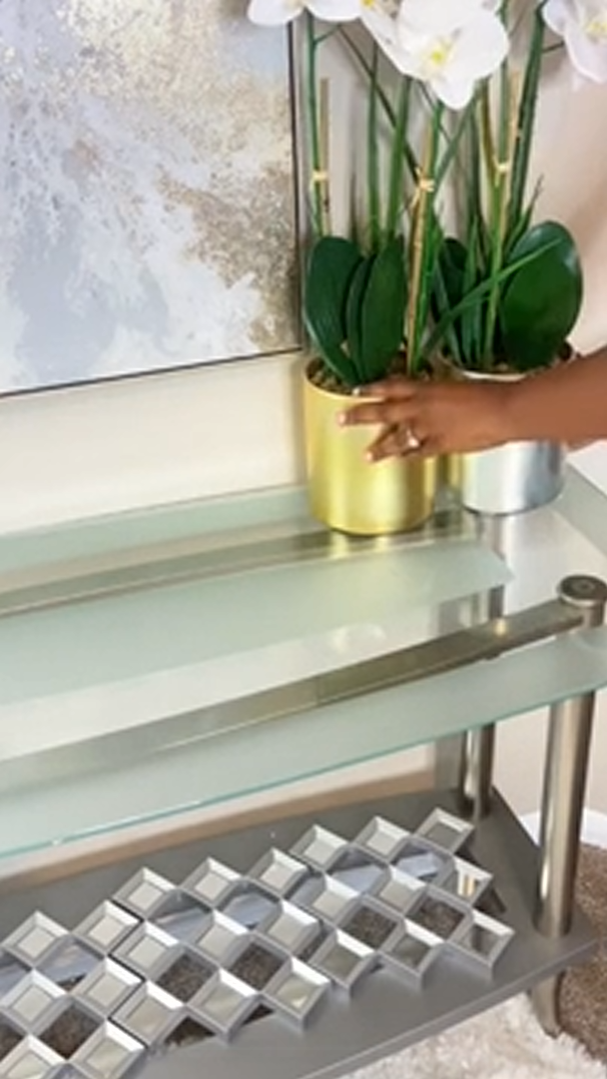Simple ways to elevate a gold and marble console table