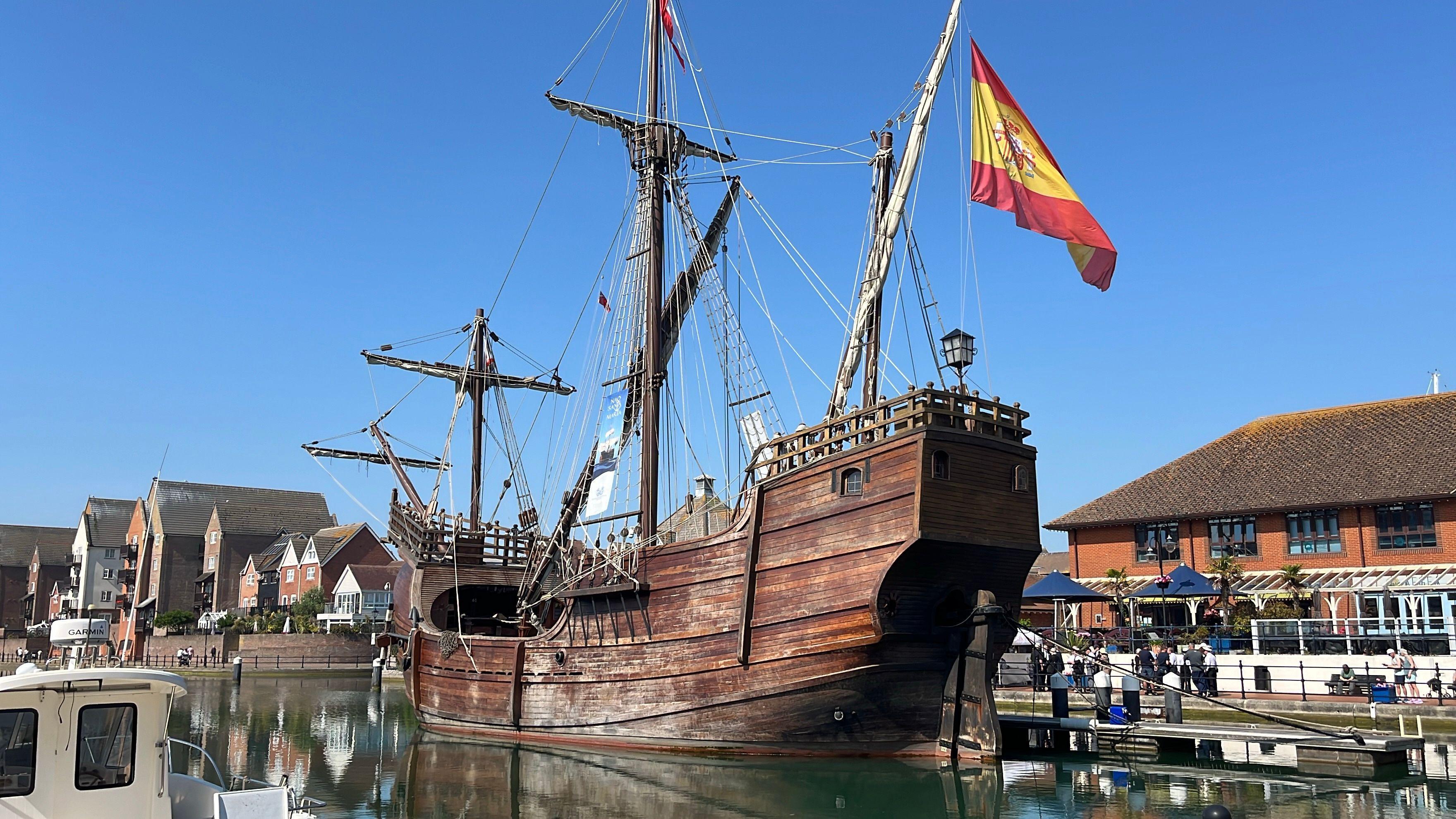 Replica Columbus ship arrives in Eastbourne