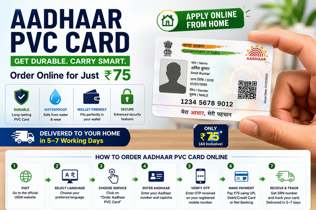 Aadhaar PVC card online: Get a durable smart card delivered to your ...