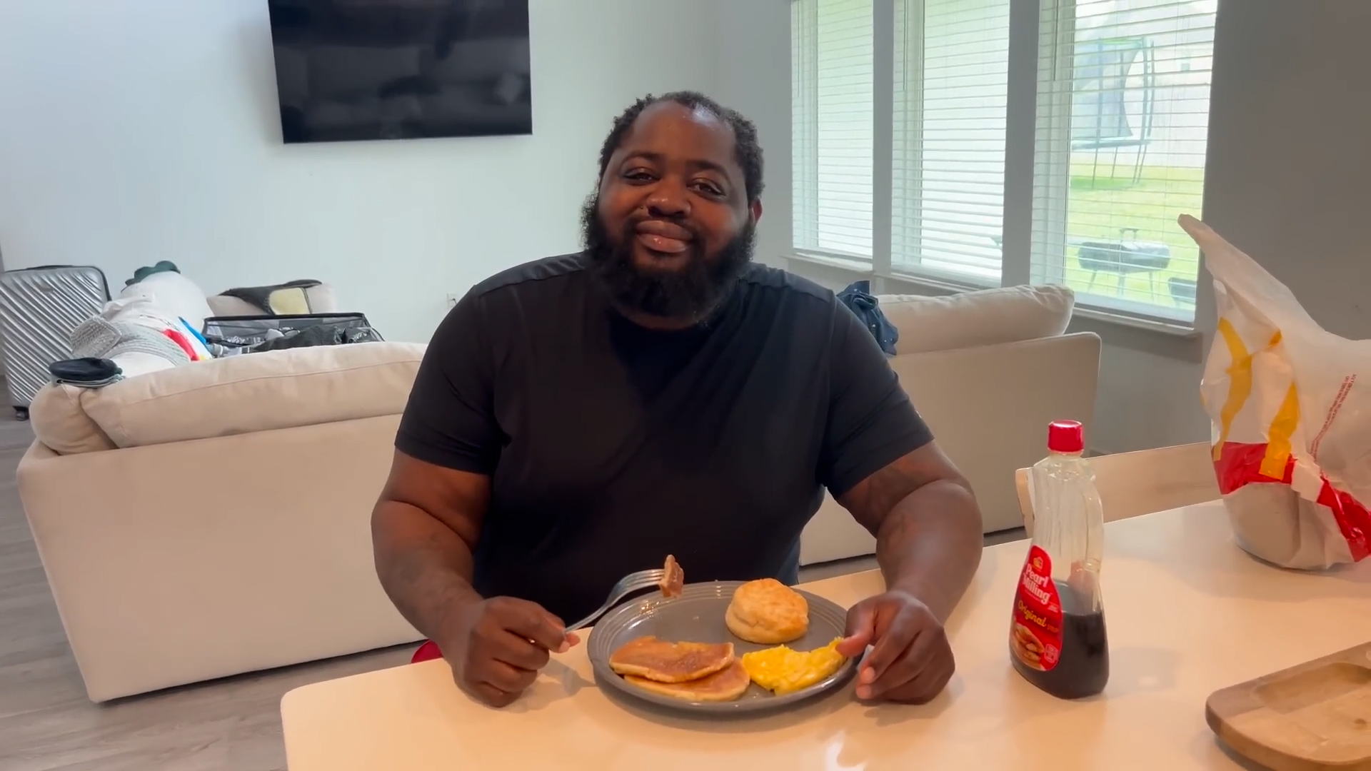 Husband's face when he realized his romantic dinner was secretly fast food