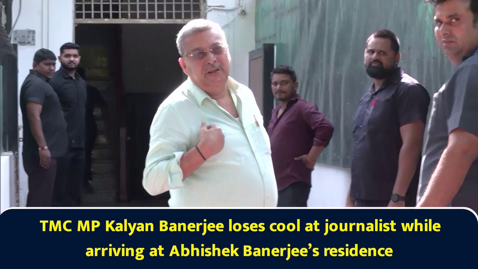 TMC MP Kalyan Banerjee loses cool at journalist while arriving at ...