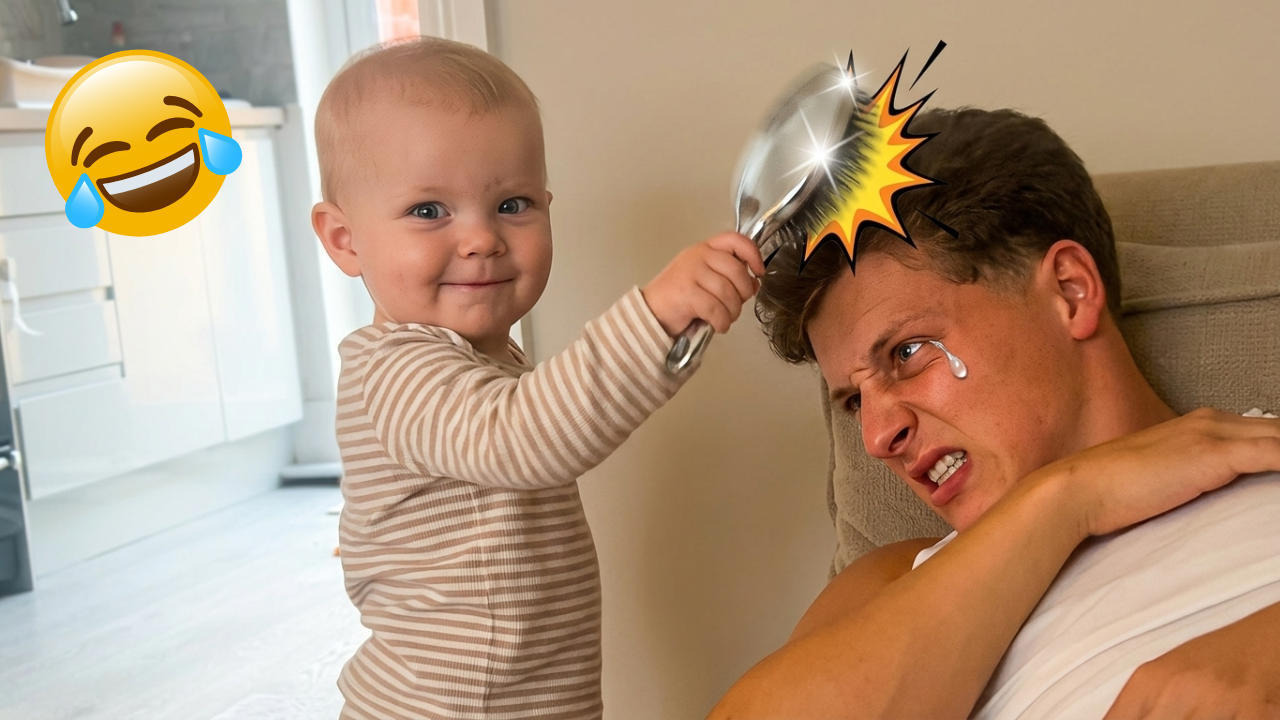 Kids and dads set up simple challenges at home as plans shift and funny ...