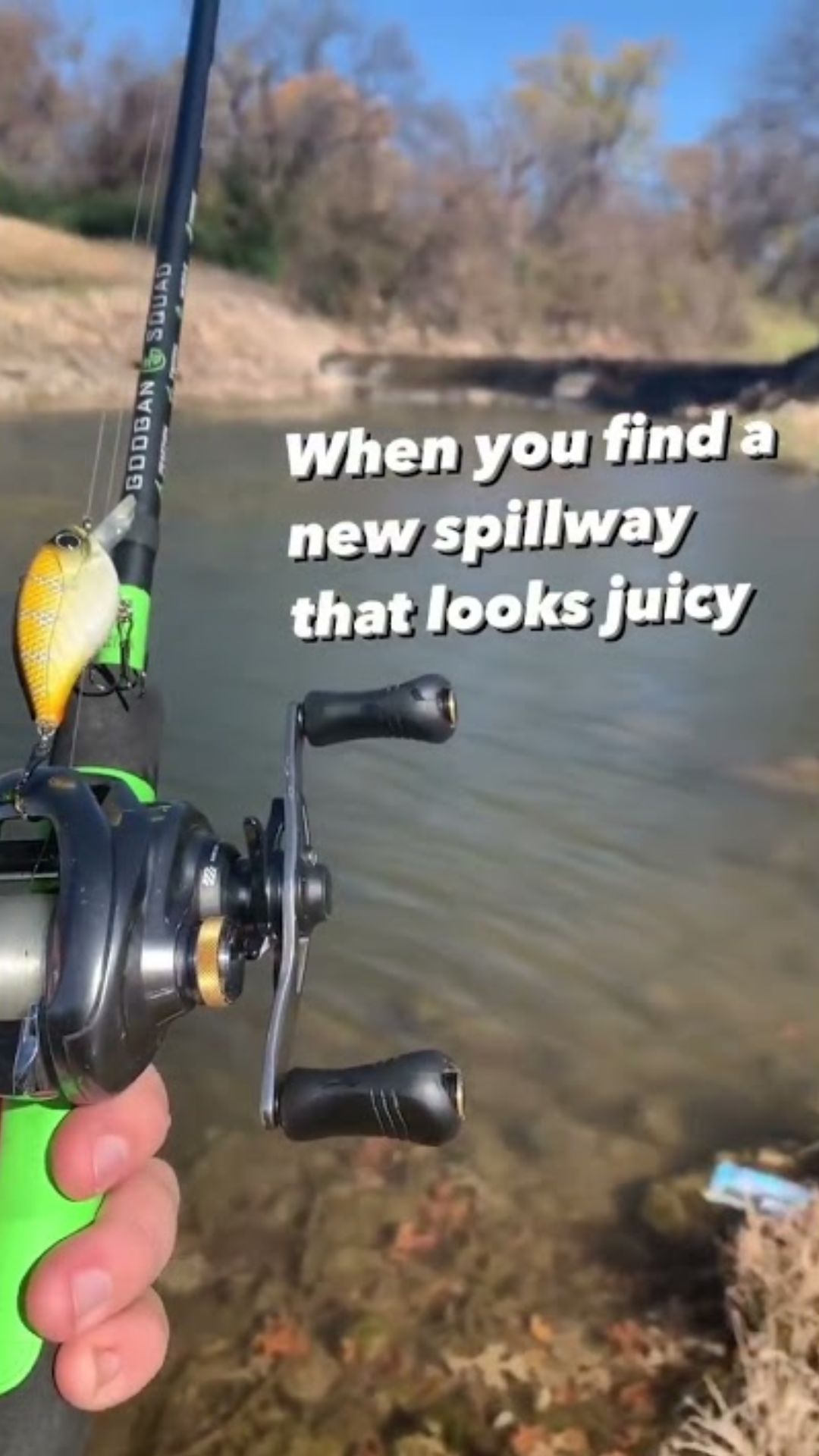 Fort Worth spillway looks perfect for bass fishing action