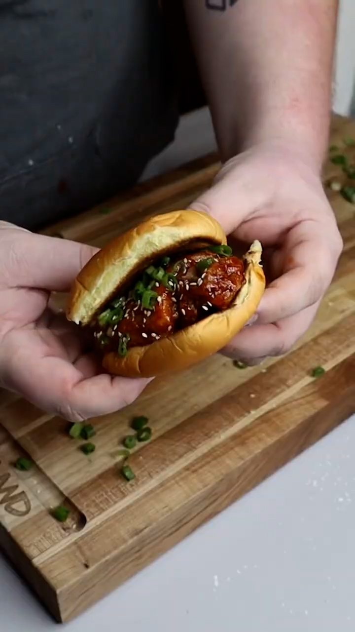 Korean fried chicken sandwich fusion