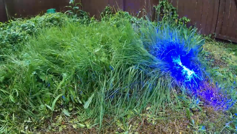 Mowing the lawn with a powerful laser