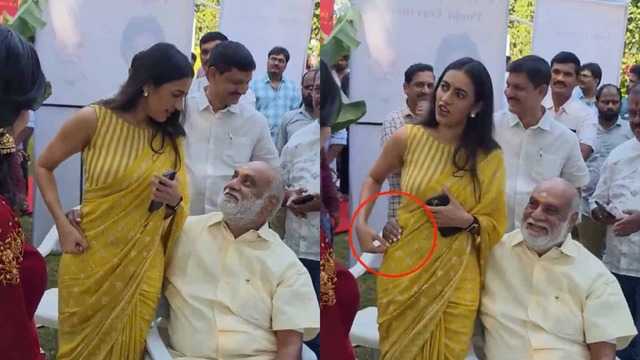 Video: Niharika Konidela appears uncomfortable as director touches her