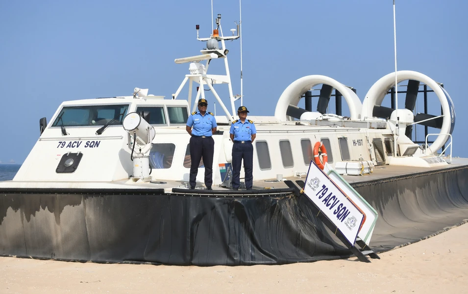 Indian Coast Guard inducts first indigenous hovercraft H-561