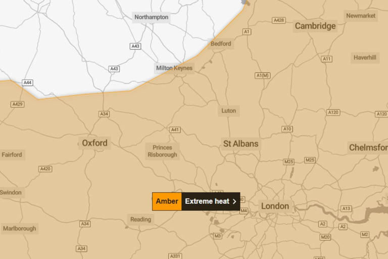 Amber weather warning issued ahead of heatwave forecast