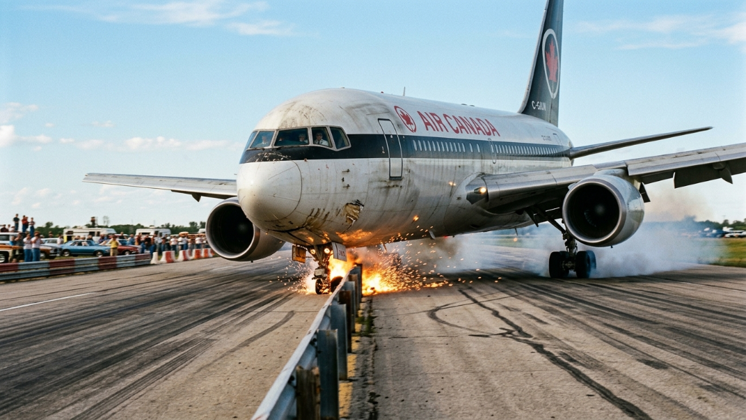 Air Canada 143 turned into a silent glider over Canada