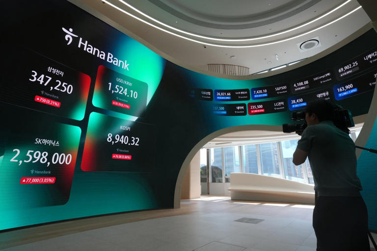 World shares are mixed and US futures fall after a tech-led rally on ...