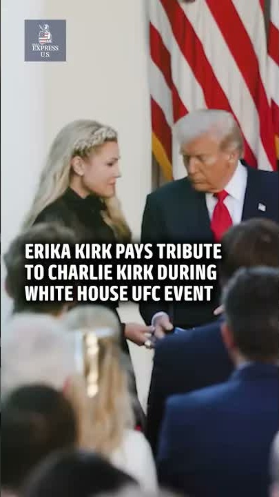 Erika Kirk's heartfelt tribute to Charlie Kirk at White House UFC event