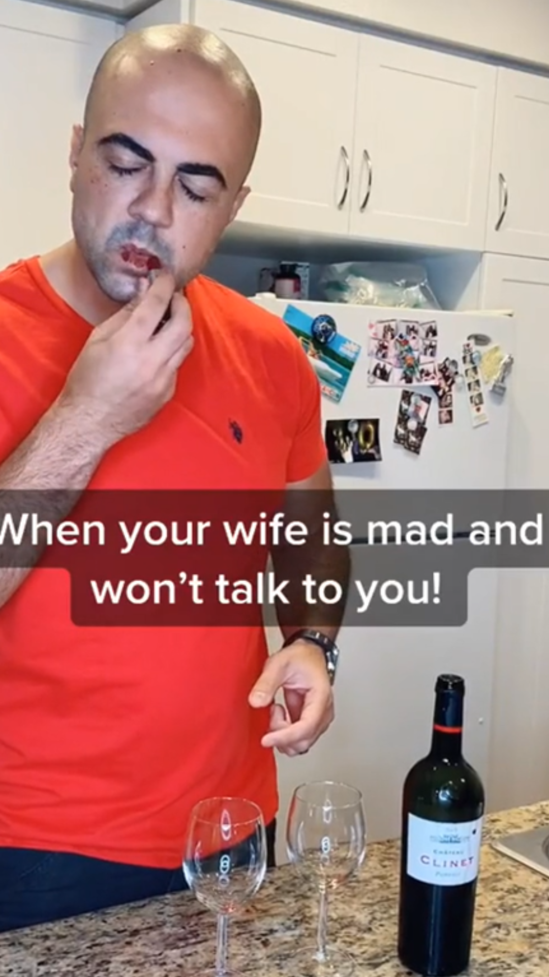 When your wife stops talking, a couple comedy situation unfolds
