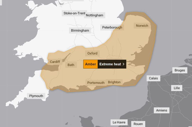 Met Office names 51 UK areas impacted by extreme heat as amber alert issued