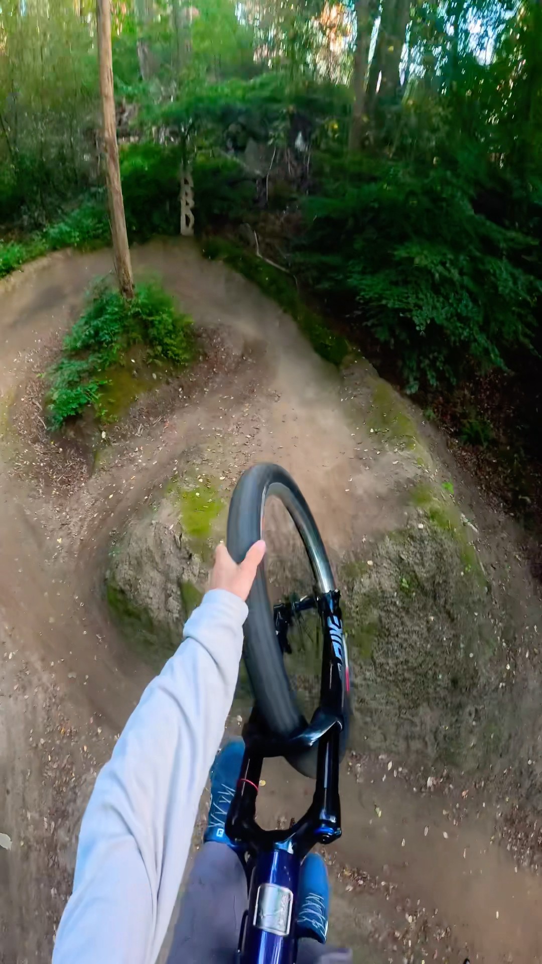 POV riding through an amazing dirt bike park