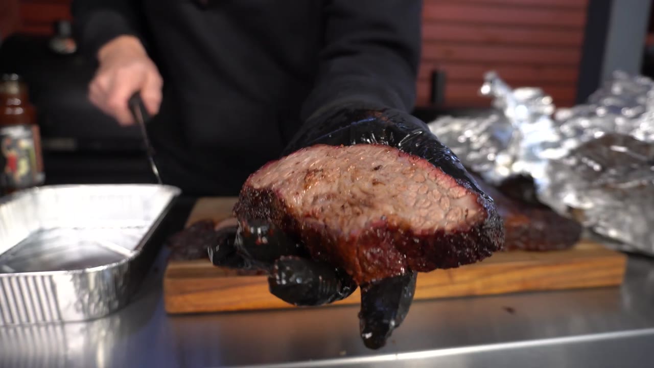 They smoked brisket for hours - this was the result