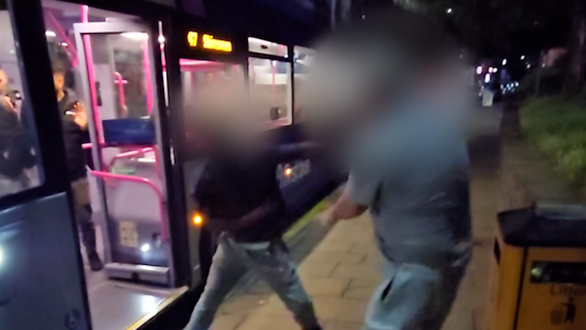 Brawl breaks out at bus stop after England World Cup match