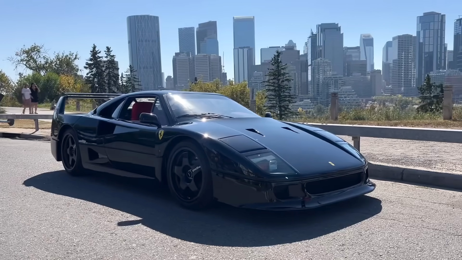 Rare custom black Ferrari F40 with unique racing features