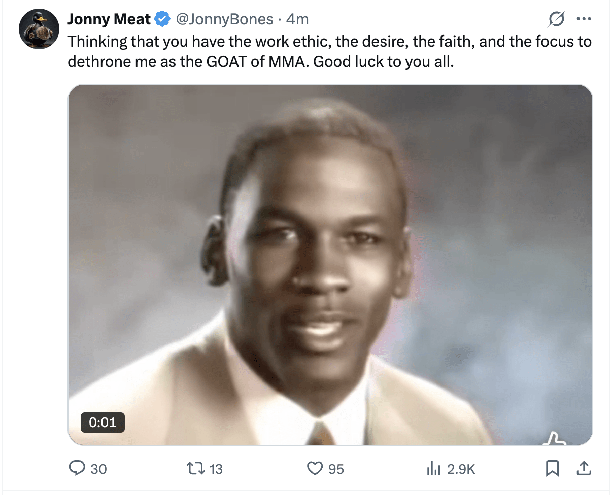 Jon Jones sends message to anyone trying to dethrone him as the GOAT of MMA