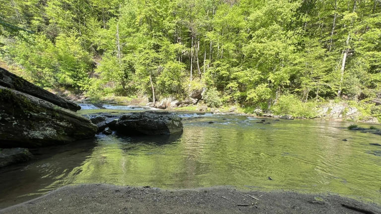 This hidden Tennessee waterfall feels like a natural water park
