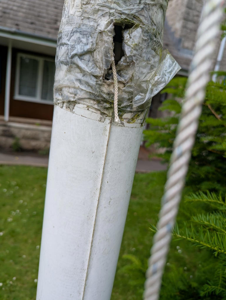 Armed forces event almost ruined after vandals 'target' pole flying ...