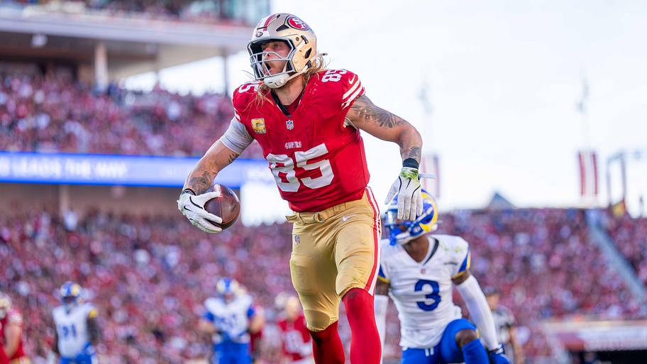 The likelihood 49ers TE George Kittle plays Week 1 in Australia