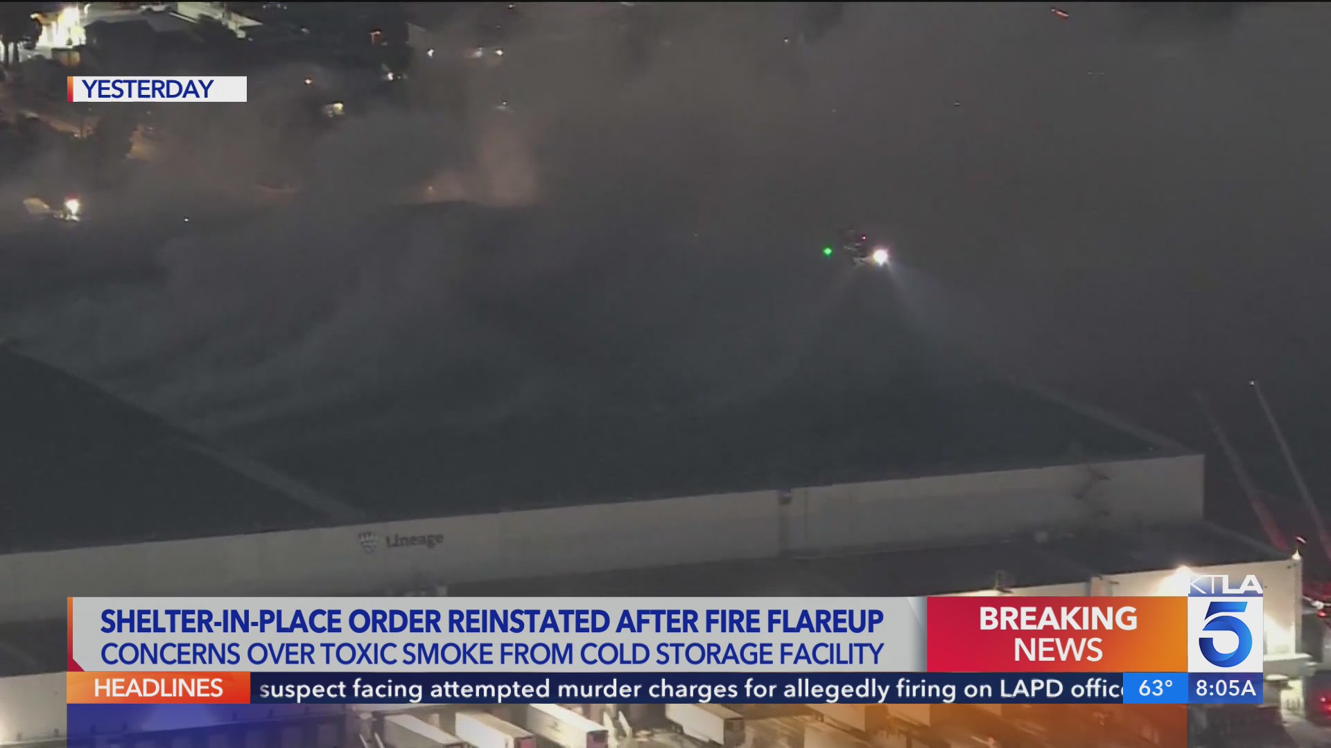 Boyle Heights shelter-in-place remains amid fire