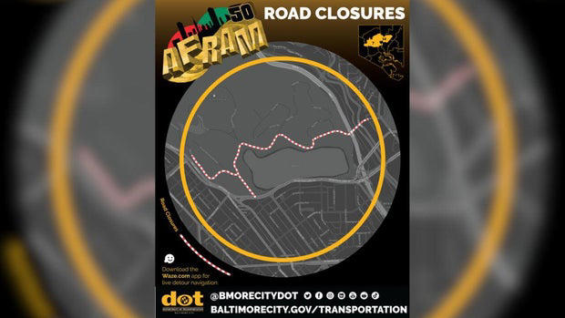 Parking, transportation and map for AFRAM 50 in Baltimore