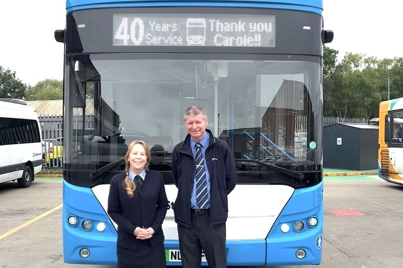 Thornaby bus driver Carole Grace has notched up 40 years with Stagecoach