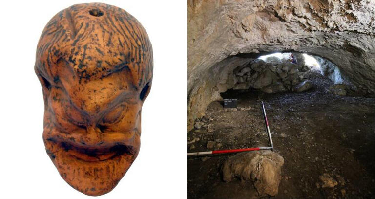 Archaeologists just found a Greek theater mask figurine at an ancient ...