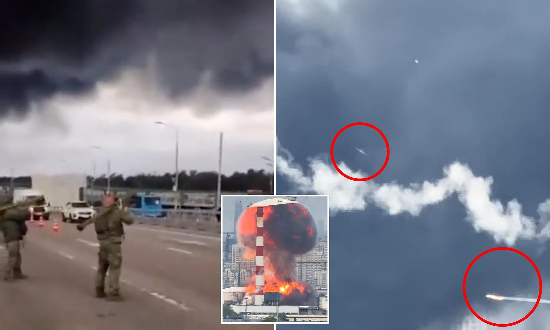 Was Moscow oil depot blast caused by RUSSIAN missile? Video shows ...