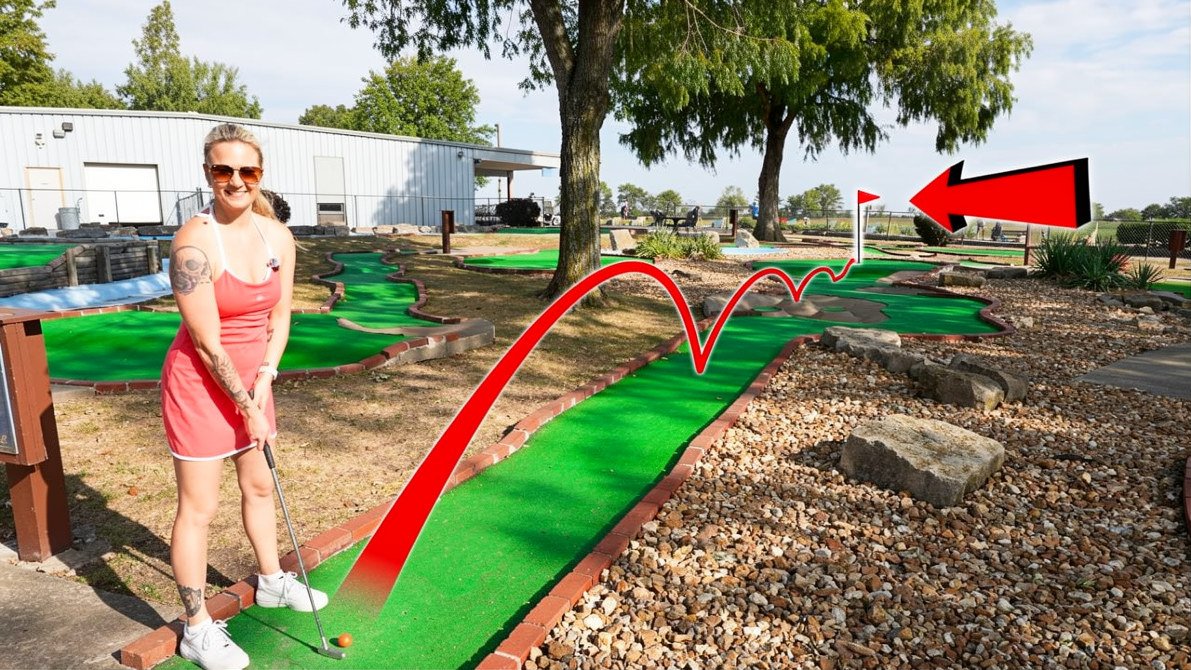 A challenging mini golf course experience