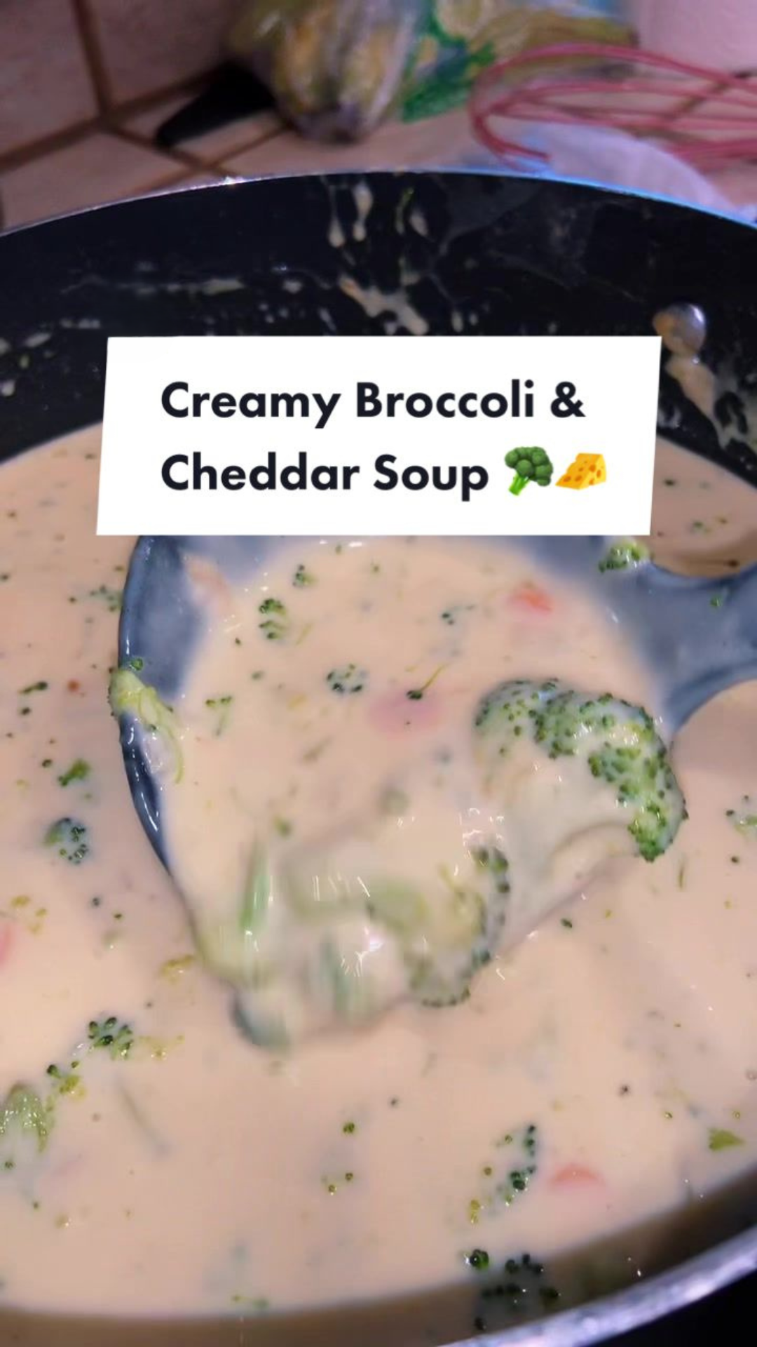 Creamy broccoli and cheddar soup made simple