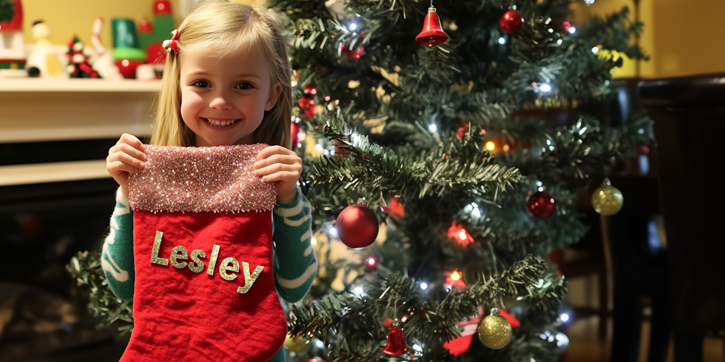 My daughter, 8, hung a Christmas stocking with a stranger's name on it