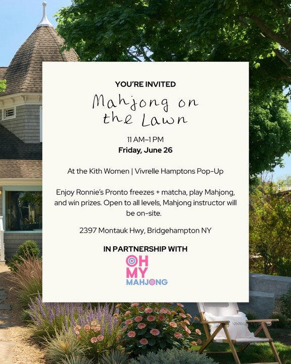 Mahjong on the lawn with Vivrelle, Hamptons