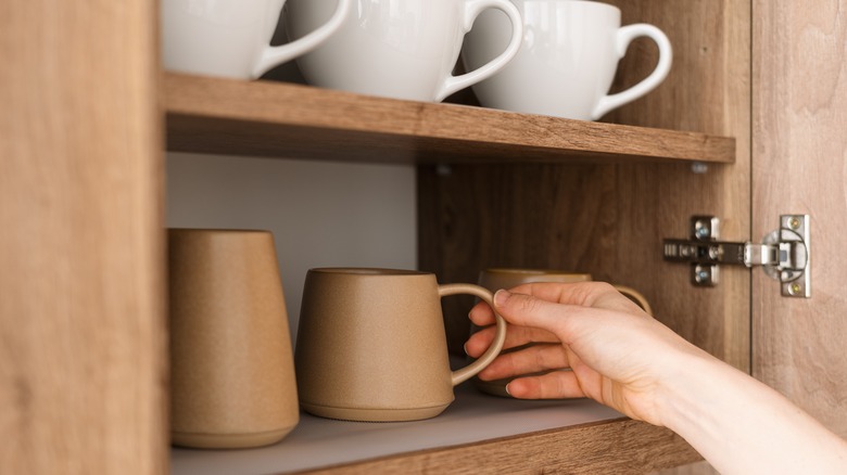 Use Dollar Tree items to create the ultimate coffee mug storage solution
