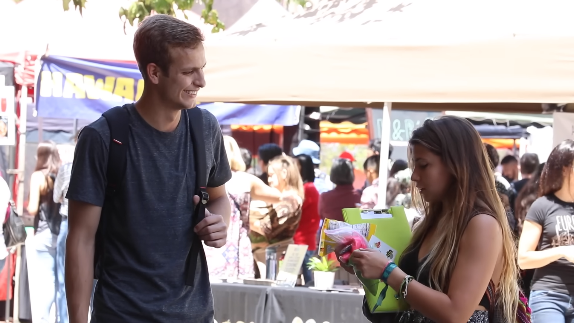 A simple campus question turned into awkward flirting
