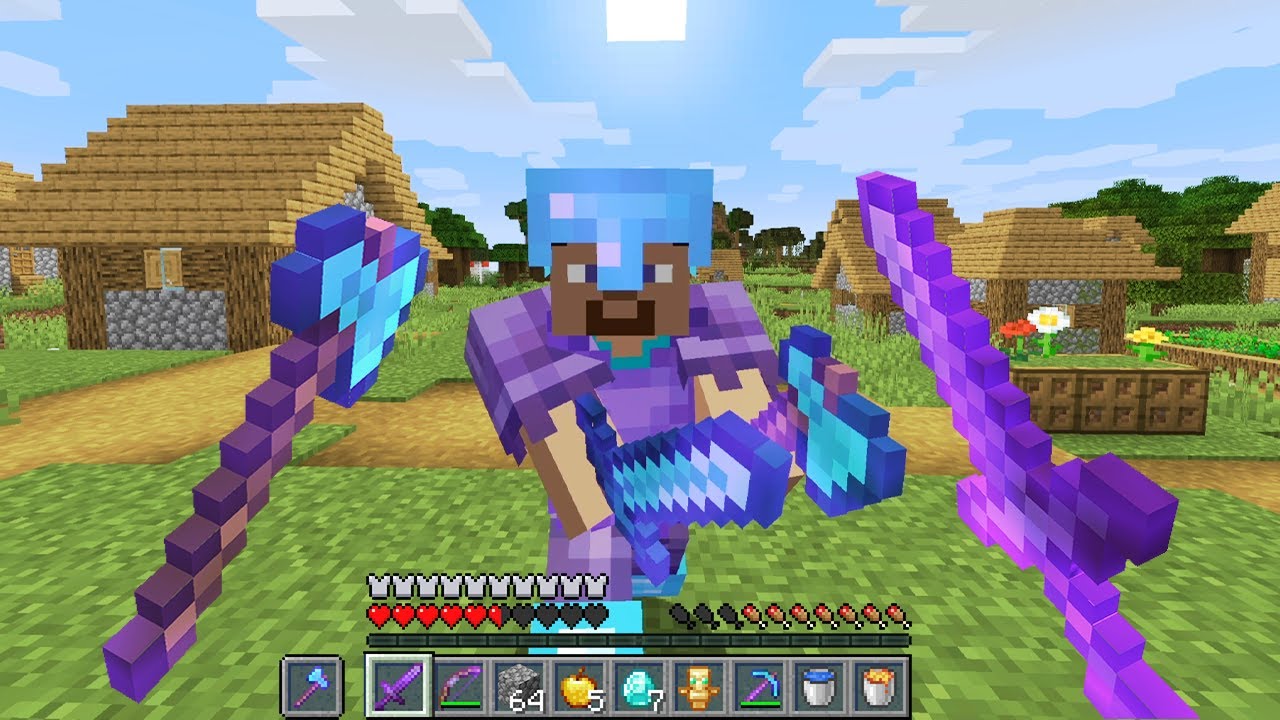 Minecraft UHC but you can dual wield weapons