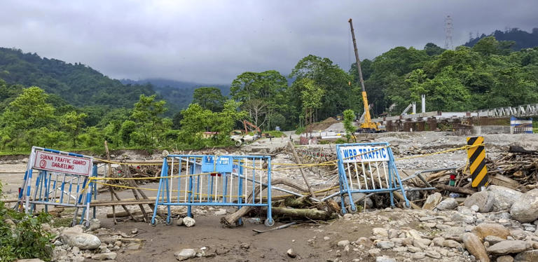 Temporary bridge over Balason River collapses due to heavy rain in Bengal