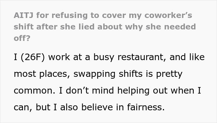 Employee stops covering shifts for coworker who used fake family ...