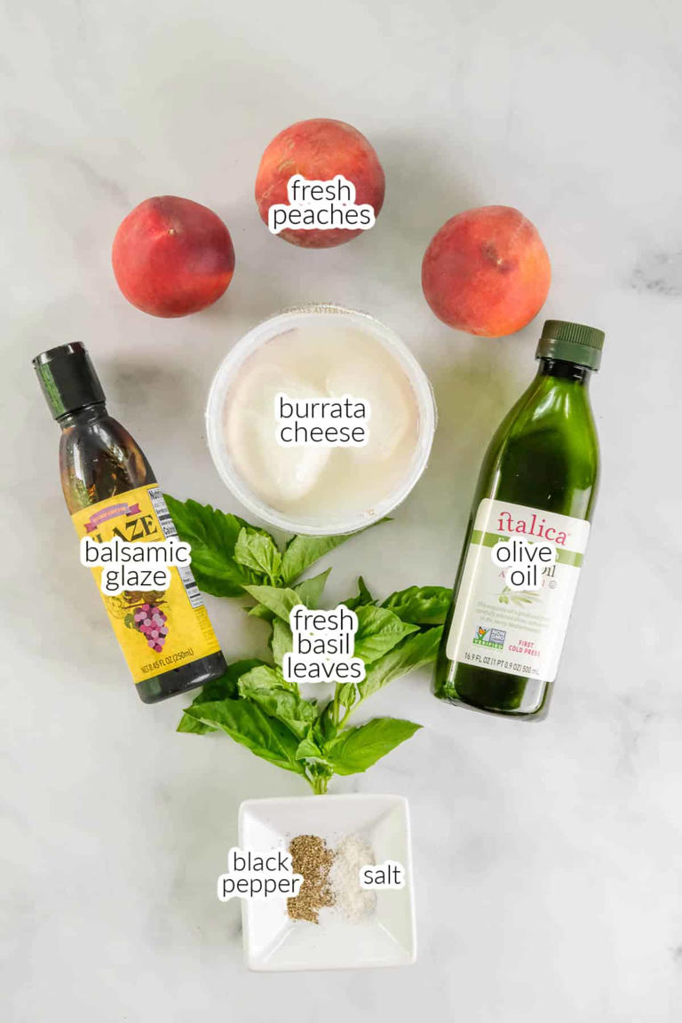 Burrata peach salad