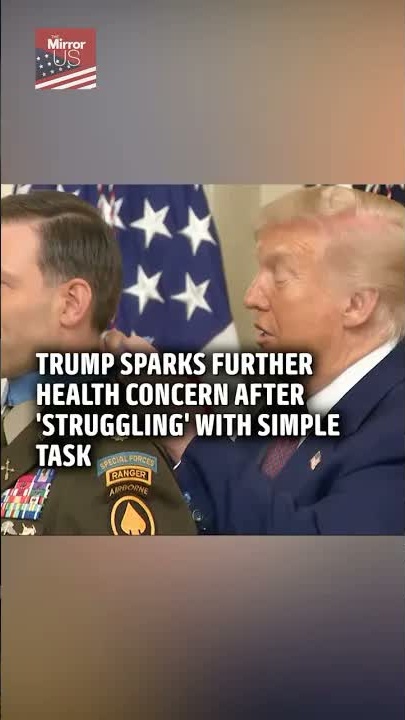 Donald Trump sparks health concerns after struggling with medal ceremony