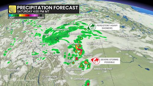 50-100 mm: Snow, storms, and heavy rain risks grow in Alberta