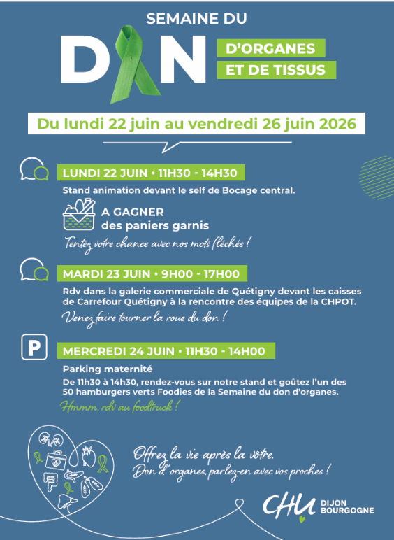 Don d’organes : le CHU Dijon Bourgogne se mobilise pour sensibiliser le ...