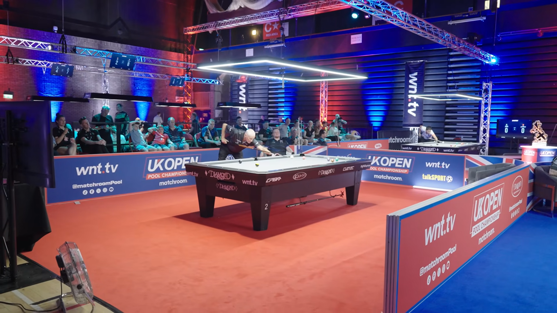 The UK Open floor was complete chaos before matches even started