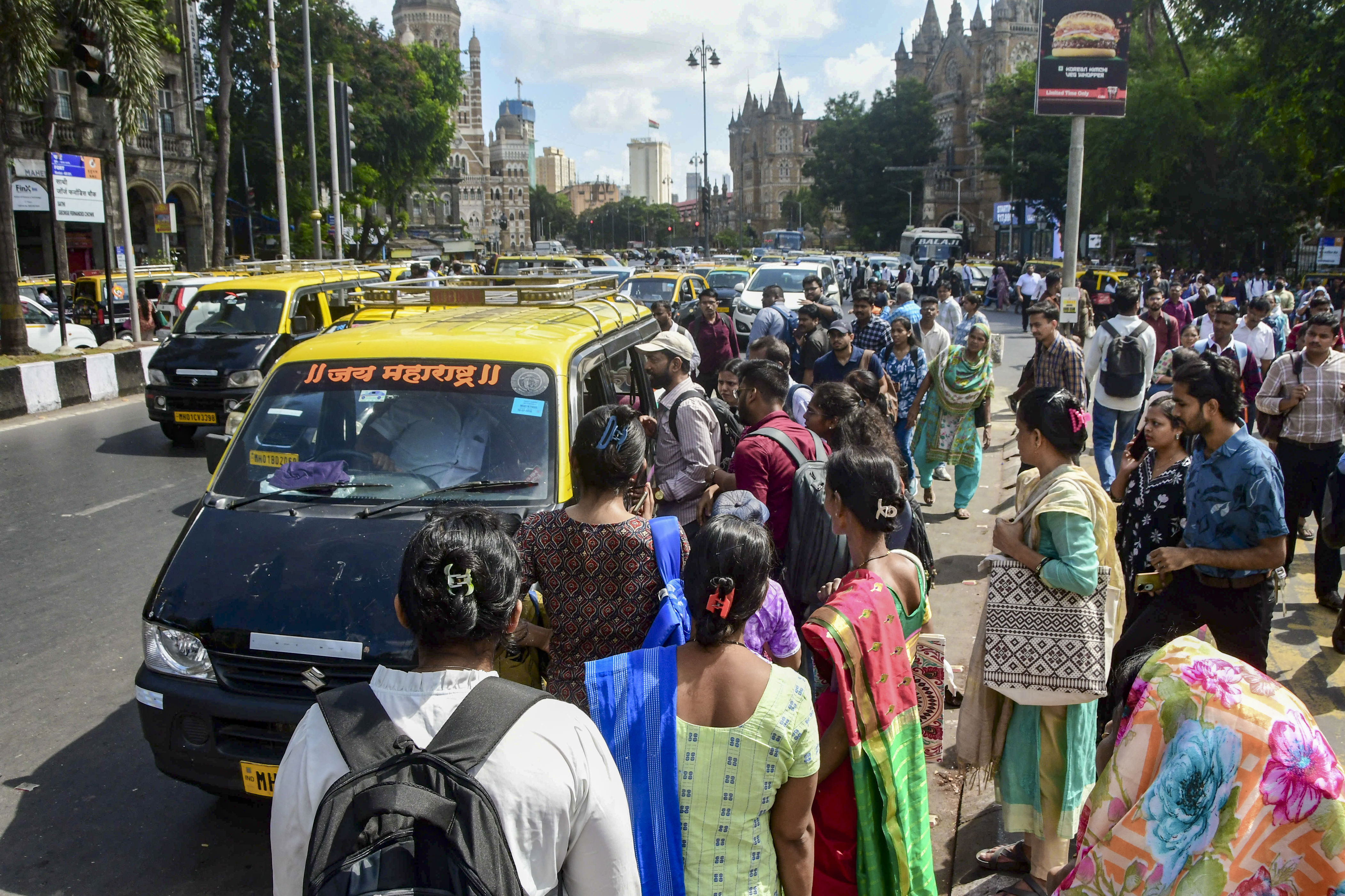 Caught unawares by BEST strike, commuters rely on metro, cabs, rickshaws