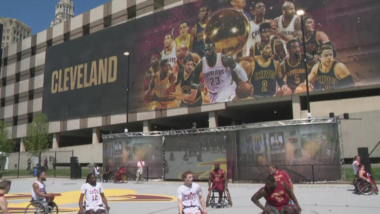 Cleveland Cavaliers unveil 2016 championship court at Meet Me Here ...