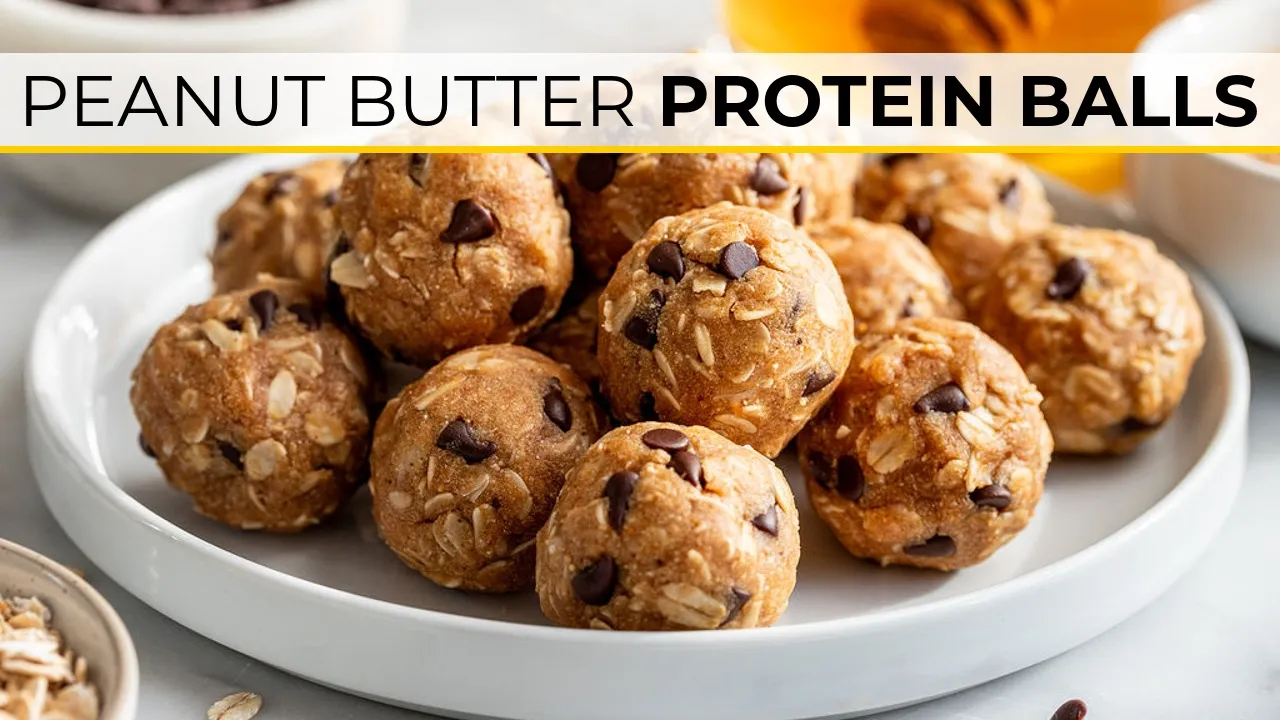 Double peanut butter balls with protein powder | No-bake recipe!