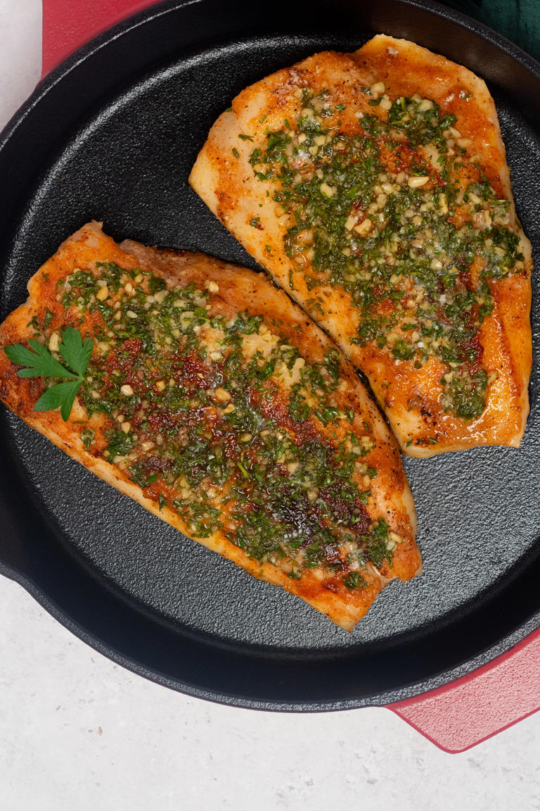 Pan seared snapper